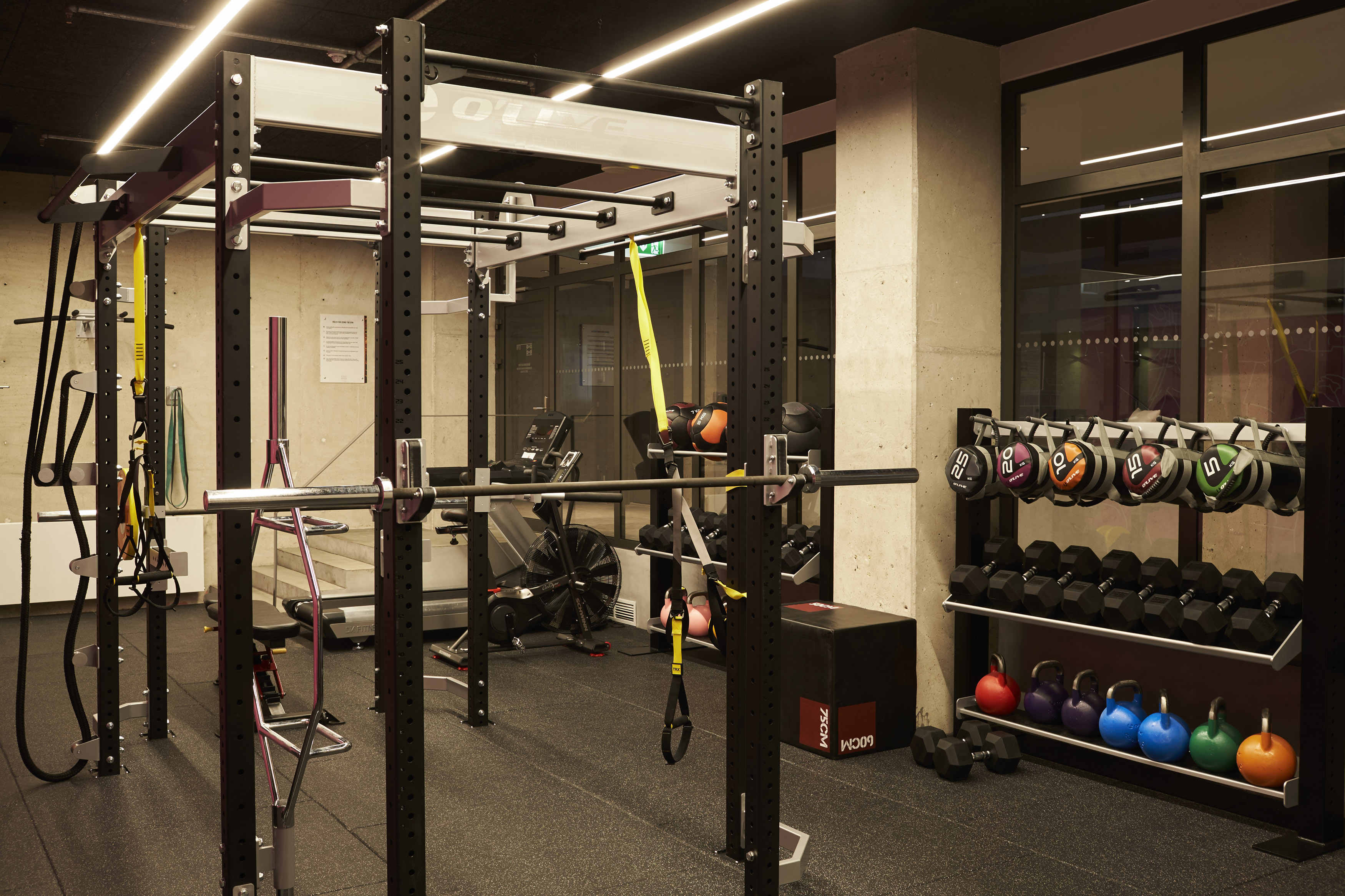 Fitness center at Steel House Copenhagen